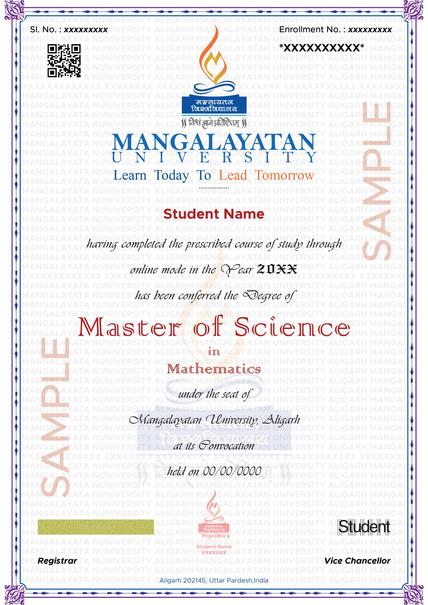 Master of Science ( M.Sc) in Mathematics - Mangalayatan University ...